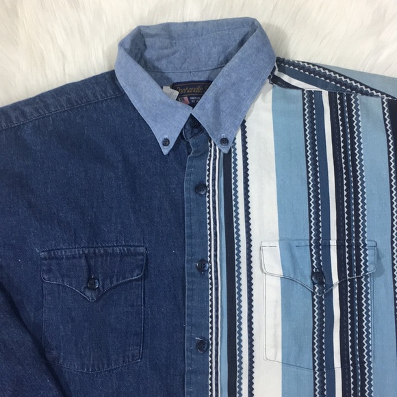 Vintage | Shirts | Vintage Two Tone Mens Button Down | Poshmark
